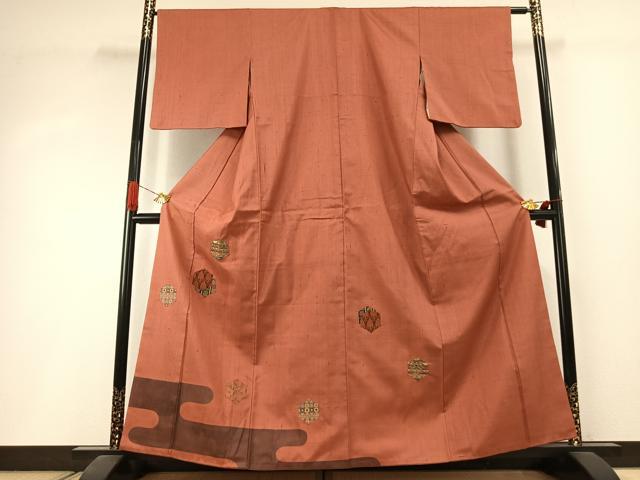■■■　サイズ　■■■ 身丈 159.5cm（肩から） 裄丈 63cm 袖丈 49cm　縫込み 4.5cm 袖幅 33cm 前幅 25cm 後幅 31cm 着物縫いこみ 内揚げ 6cm 裄 お袖側 約3cm　身頃側 約3cm ■■■　商品詳...