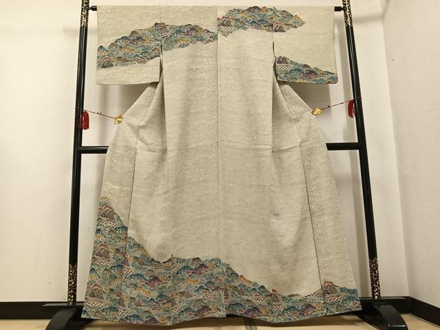 ■■■　サイズ　■■■ 身丈 158.5cm（肩から） 裄丈 62.5cm 袖丈 43.5cm　縫込み 7cm 袖幅 32.5cm 前幅 24cm 後幅 30cm 着物縫いこみ 内揚げ 1cm 裄 お袖側 約1cm　身頃側 約3cm ■■■...