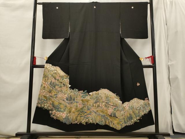 ■■■　サイズ　■■■ 身丈 150cm（肩から） 裄丈 63cm 袖丈 46cm　縫込み 3cm 袖幅 32.5cm 前幅 24cm 後幅 30cm 着物縫いこみ 内揚げ 9.5cm 裄 お袖側 約3.5cm　身頃側 約4.5cm ■■■...