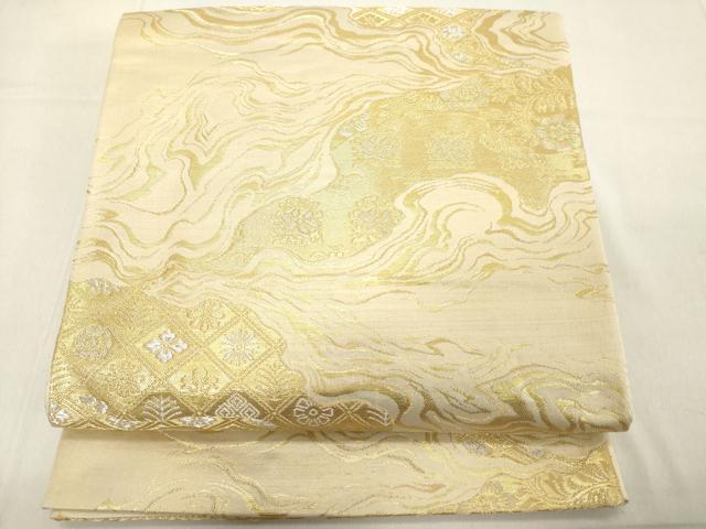 ■■■　サイズ　■■■ 長さ 408cm 幅 30.5cm程 ■■■　商品詳細　■■■ 【正絹】 詳細に関しましては、画像をご確認ください。 大変上質な逸品になります。 お安く出品致しますので、是非この機会にいかがでしょうか？ ※汚れ等に関...