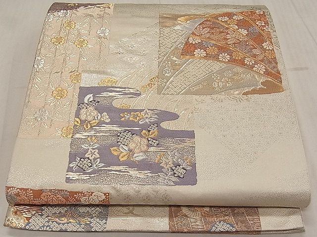 ■■■　サイズ　■■■ 長さ 428cm 幅 30.5cm程 ■■■　商品詳細　■■■ 【正絹】 詳細に関しましては、画像をご確認ください。 大変上質な逸品になります。 お安く出品致しますので、是非この機会にいかがでしょうか？ ■■■　注意...