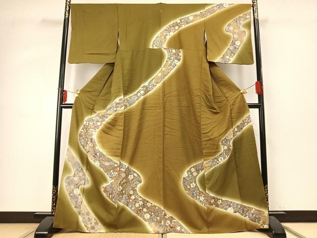 ■■■　サイズ　■■■ 身丈 166cm（肩から） 裄丈 67cm 袖丈 49cm　縫込み 3.5cm 袖幅 34cm 前幅 26cm 後幅 32cm 着物縫いこみ 内揚げ 2cm 裄 お袖側 約1cm　身頃側 約2cm ■■■　商品詳細　...