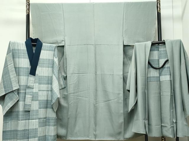 ■■■　サイズ　■■■ 【着物】 身丈 148cm（肩から） 裄丈 67.5cm 袖丈 48.5cm 袖幅 34cm 前幅 24cm 後幅 30cm 着物縫いこみ 内揚げ 9cm 裄 お袖側 約 1cm　身頃側 約 0cm 【羽織】 身丈 ...