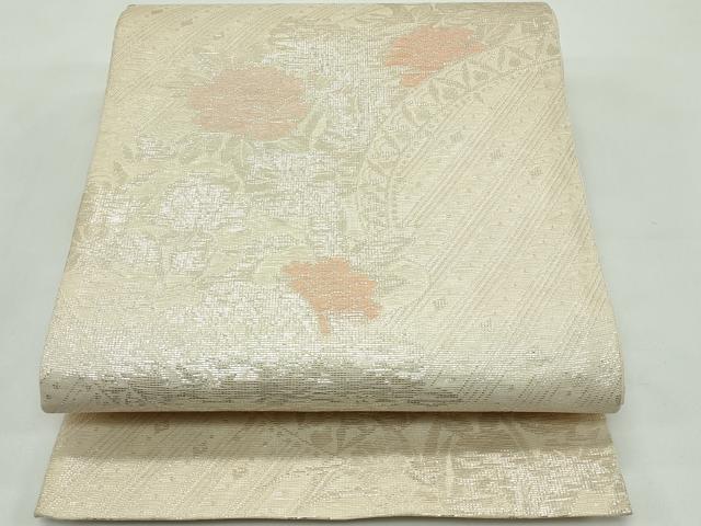 ■■■　サイズ　■■■ 長さ 420cm 幅 30.5cm程 ■■■　商品詳細　■■■ 【正絹・未使用】 状態は一度も締めておりませんが 接写画像のように表地所々・裏地所々にアクがございます。 大変上質な逸品になります。 お安く出品致します...