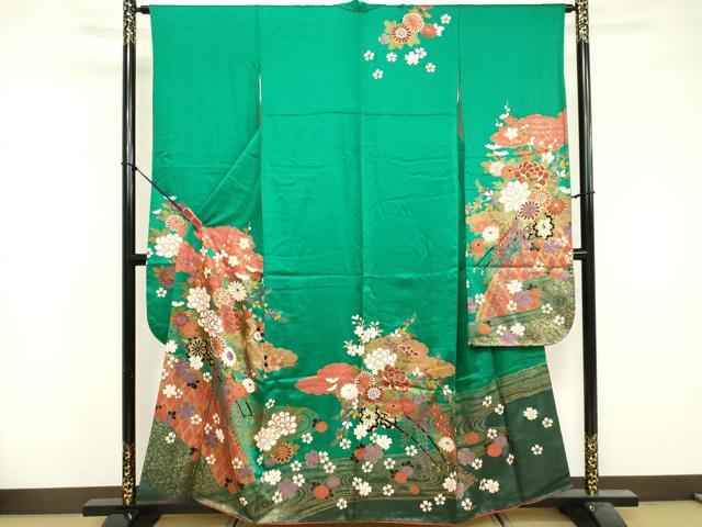 ■■■　サイズ　■■■ 身丈 156cm（肩から） 裄丈 64cm 袖丈 105.5cm　縫込み 6cm 袖幅 33cm 前幅 24cm 後幅 30cm 着物縫いこみ 内揚げ 7cm 裄 お袖側 約5cm　身頃側 約6cm ■■■　商品詳細...