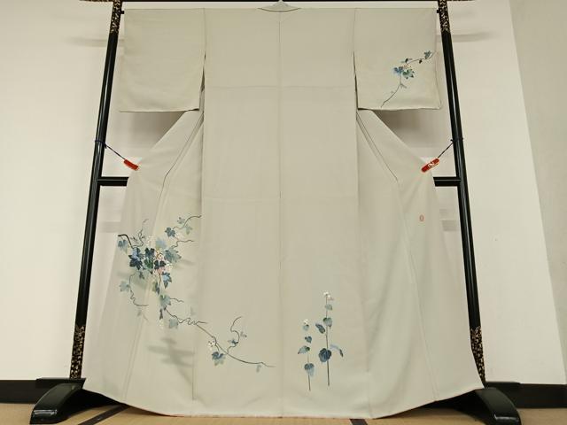 ■■■　サイズ　■■■ 身丈 163.5cm（肩から） 裄丈 66cm 袖丈 49.5cm　縫込み 5cm 袖幅 33.5cm 前幅 24cm 後幅 30cm 着物縫いこみ 内揚げ 5cm 裄 お袖側 約1cm　身頃側 約2cm ■■■　商...