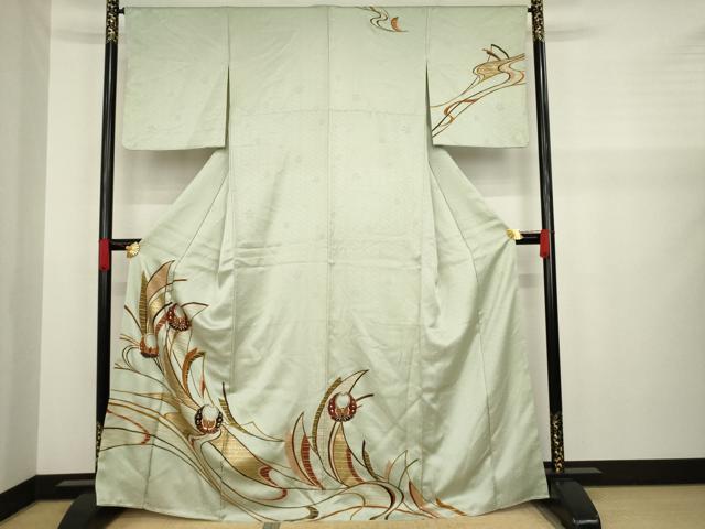 ■■■　サイズ　■■■ 身丈 166cm（肩から） 裄丈 65cm 袖丈 49.5cm　縫込み 4.5cm 袖幅 33cm 前幅 23.5cm 後幅 30cm 着物縫いこみ 内揚げ 4cm 裄 お袖側 約1cm　身頃側 約2cm ■■■　商...