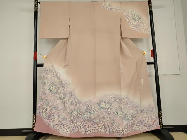 ■■■　サイズ　■■■ 身丈 159.5cm（肩から） 裄丈 66cm 袖丈 48.5cm　縫込み 5cm 袖幅 34.5cm 前幅 24.5cm 後幅 29.5cm 着物縫いこみ 内揚げ 1cm 裄 お袖側 約1cm　身頃側 約3cm ■...