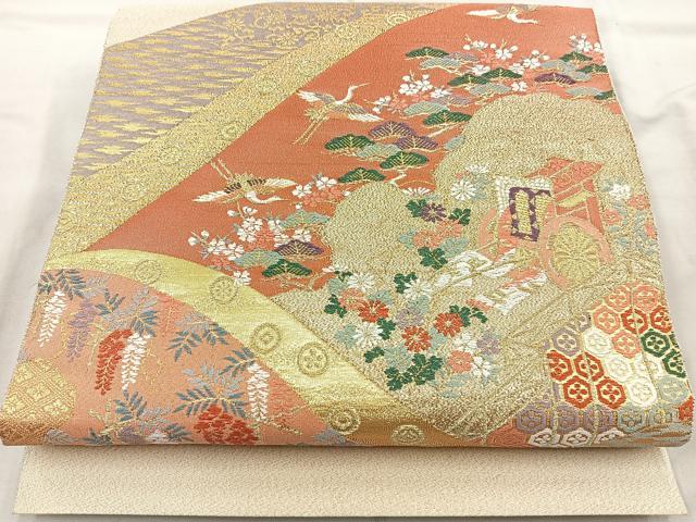 ■■■　サイズ　■■■ 長さ 432cm 幅 30.5cm程 ■■■　商品詳細　■■■ 【正絹】 詳細に関しましては、画像をご確認ください。 大変上質な逸品になります。 お安く出品致しますので、是非この機会にいかがでしょうか？ ■■■　注意...