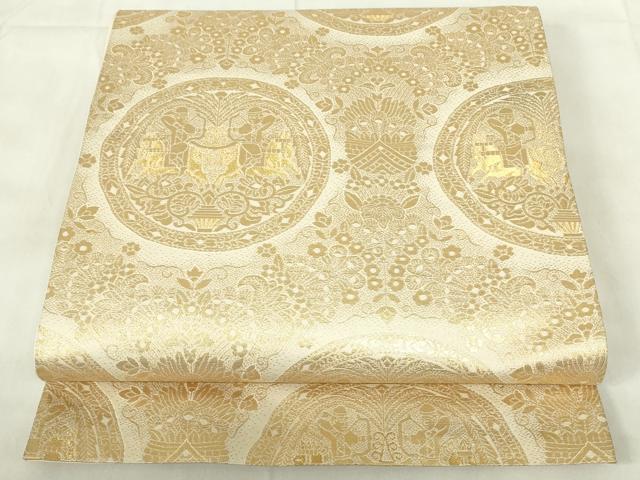 ■■■　サイズ　■■■ 長さ 416cm 幅 30.5cm程 ■■■　商品詳細　■■■ 【正絹・芯なし】 詳細に関しましては、画像をご確認ください。 大変上質な逸品になります。 お安く出品致しますので、是非この機会にいかがでしょうか？ ※汚...