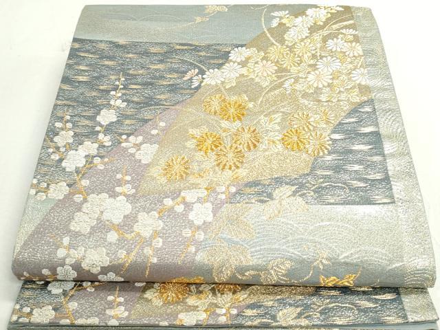 ■■■　サイズ　■■■ 長さ 416cm 幅 30.5cm程 ■■■　商品詳細　■■■ 【正絹・芯なし】 詳細に関しましては、画像をご確認ください。 大変上質な逸品になります。 お安く出品致しますので、是非この機会にいかがでしょうか？ ■■...