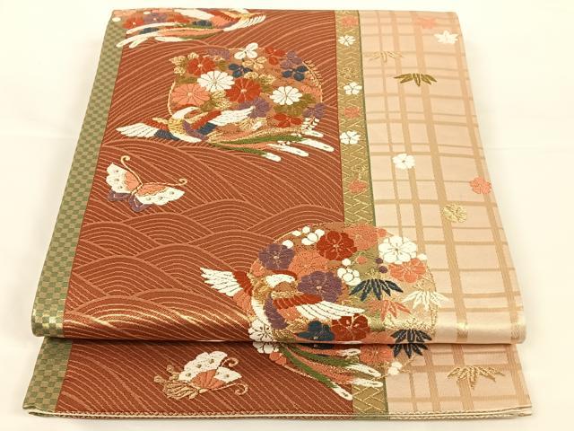 ■■■　サイズ　■■■ 長さ 418cm 幅 31cm程 ■■■　商品詳細　■■■ 【正絹・芯なし・関西仕立て】 詳細に関しましては、画像をご確認ください。 大変上質な逸品になります。 お安く出品致しますので、是非この機会にいかがでしょうか...