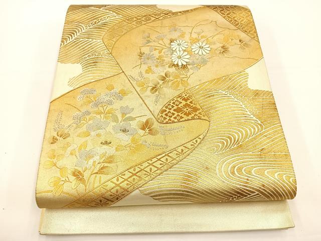 ■■■　サイズ　■■■ 長さ 424cm 幅 31cm程 ■■■　商品詳細　■■■ 【正絹】 詳細に関しましては、画像をご確認ください。 大変上質な逸品になります。 お安く出品致しますので、是非この機会にいかがでしょうか？ ■■■　注意事項...