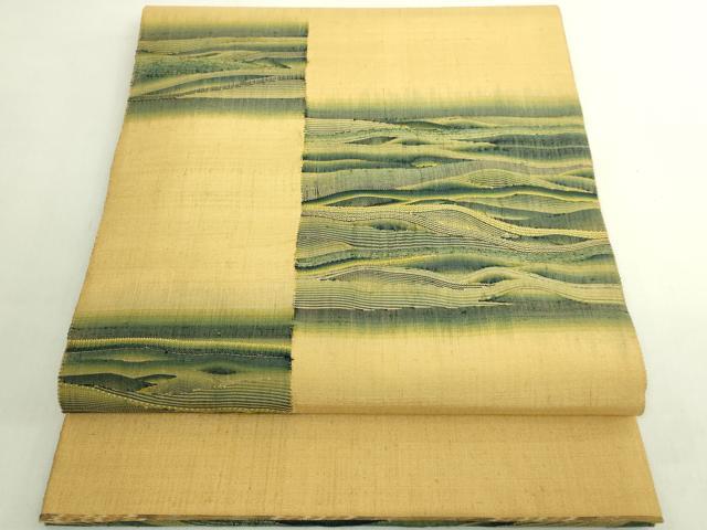 ■■■　サイズ　■■■ 長さ 448cm　幅 31cm程 ■■■　商品詳細　■■■ 【正絹】 状態は締めてはおりますが 特に目立ったシミ汚れなどもなく大変良い状態です。 錦織の伝統を受け継ぎ再現された曽根武勇さんの作品には いつもさりげなさ...