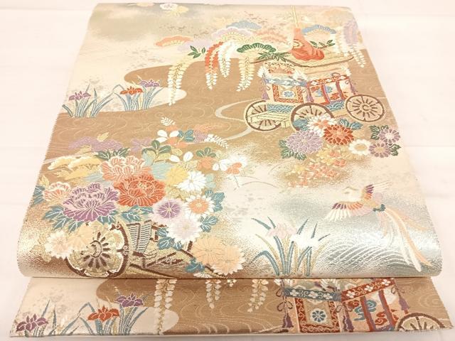 ■■■　サイズ　■■■ 長さ 420cm 幅 30.5cm程 ■■■　商品詳細　■■■ 【正絹】 詳細に関しましては、画像をご確認ください。 大変上質な逸品になります。 お安く出品致しますので、是非この機会にいかがでしょうか？ ■■■　注意...