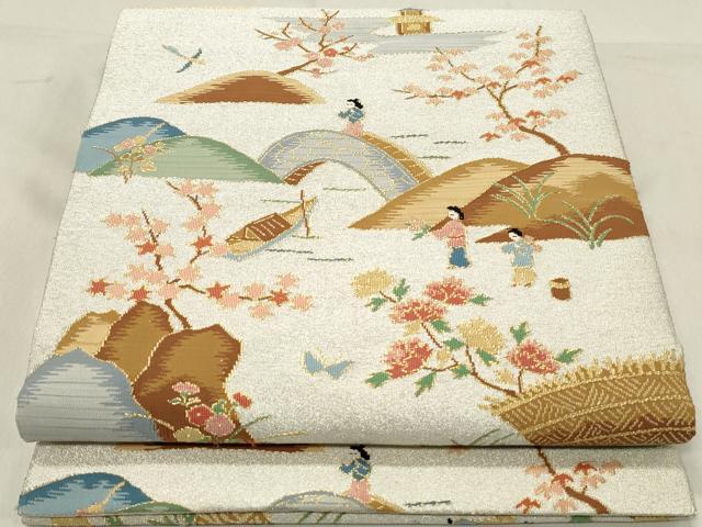 ■■■　サイズ　■■■ 長さ 432cm 幅 29.5cm程 ■■■　商品詳細　■■■ 【正絹】 詳細に関しましては、画像をご確認ください。 大変上質な逸品になります。 お安く出品致しますので、是非この機会にいかがでしょうか？ ■■■　注意...