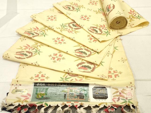 ■■■　サイズ　■■■ 長さ　　着尺分あり 幅　　　約37cm ■■■　商品詳細　■■■ 【正絹・未使用】 状態は特に目立ったシミ汚れなどもなく大変良い状態です。 大変上質な逸品になります。 お安く出品致しますので、是非この機会にいかがでし...