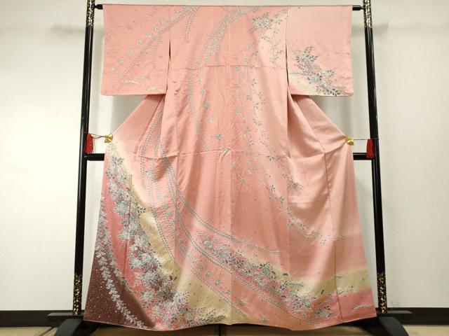 ■■■　サイズ　■■■ 身丈 159.5cm（肩から） 裄丈 63cm 袖丈 49.5cm　縫込み 7cm 袖幅 33cm 前幅 23.5cm 後幅 29cm 着物縫いこみ 内揚げ 2.5cm 裄 お袖側 約1cm　身頃側 約4.5cm ■...