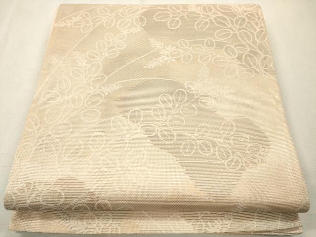 ■■■　サイズ　■■■ 長さ 430cm 幅 31cm程 ■■■　商品詳細　■■■ 【正絹・芯なし】 状態は接写画像のように 前柄・柄止まりに薄い汚れがございますが その他特に目立ったシミ汚れなどもなく大変良い状態です。 大変上質な逸品にな...