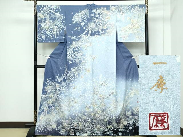 ■■■　サイズ　■■■ 身丈 169cm（肩から） 裄丈 70cm 袖丈 48.5cm　 縫込み 5.5cm 袖幅 35.5cm 前幅 24.5cm 後幅 30.5cm 着物縫いこみ 内揚げ 6.5cm 裄 お袖側 約 2.5cm　身頃側 ...