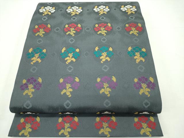 ■■■　サイズ　■■■ 長さ 444cm　幅 30.5cm程 ■■■　商品詳細　■■■ 【正絹】 状態は締めてはおりますが 特に目立ったシミ汚れなどもなく大変良い状態です。 西陣織の老舗、陰山織物謹製「箔屋清兵衛」ブランドです。 なめらかで...