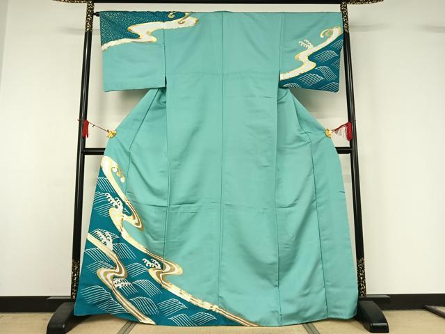 ■■■　サイズ　■■■ 身丈 165cm（肩から） 裄丈 67cm 袖丈 46cm　縫込み 3.5cm 袖幅 34cm 前幅 24cm 後幅 30cm 着物縫いこみ 内揚げ 0cm 裄 お袖側 約1.5cm　身頃側 約1.5cm ■■■　商...