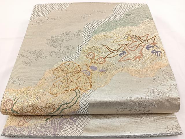 ■■■　サイズ　■■■ 長さ 450cm 幅 31cm程 ■■■　商品詳細　■■■ 【正絹】 詳細に関しましては、画像をご確認ください。 大変上質な逸品になります。 お安く出品致しますので、是非この機会にいかがでしょうか？ ※汚れ等に関しま...