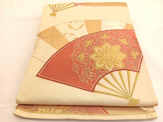 ■■■　サイズ　■■■ 長さ 424cm 幅 31cm程 ■■■　商品詳細　■■■ 【正絹】 詳細に関しましては、画像をご確認ください。 大変上質な逸品になります。 お安く出品致しますので、是非この機会にいかがでしょうか？ ※帯芯に薄い汚れ...