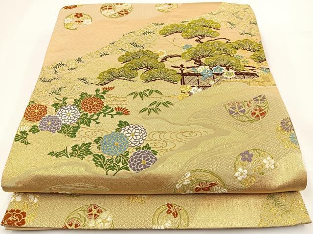 ■■■　サイズ　■■■ 長さ 430cm 幅 30.5cm程 ■■■　商品詳細　■■■ 【正絹・芯なし】 詳細に関しましては、画像をご確認ください。 大変上質な逸品になります。 お安く出品致しますので、是非この機会にいかがでしょうか？ ■■...