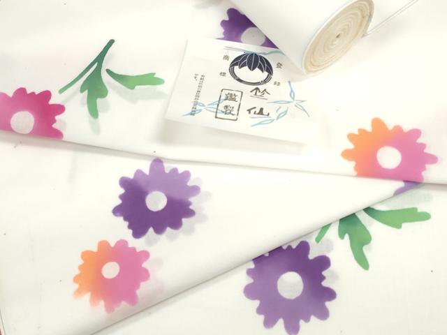 ■■■　サイズ　■■■ 長さ　　着尺分あり 幅　　　約37.5cm ■■■　商品詳細　■■■ 【綿・未使用】 状態は接写画像のように表地所々に薄いシミ汚れ・耳部分に薄い汚れがございます。 竺仙とは『美しいキモノ』や『きものサロン』などで、 ...