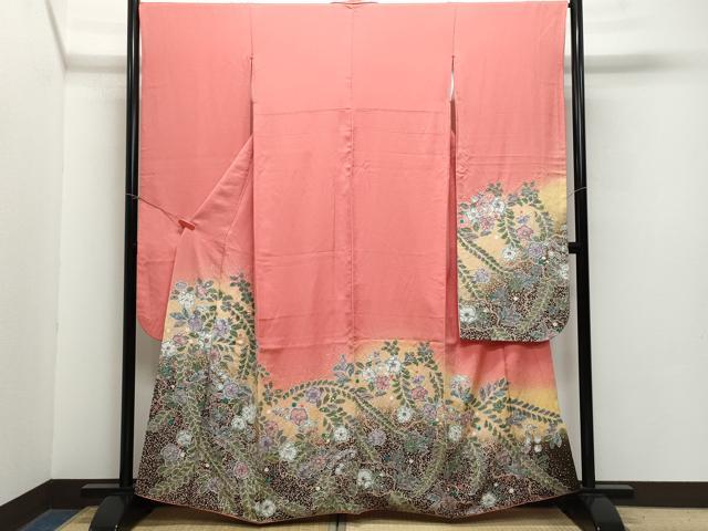 ■■■　サイズ　■■■ 身丈 160cm（肩から） 裄丈 67cm 袖丈 106.5cm　縫込み 5cm 袖幅 34.5cm 前幅 23.5cm 後幅 30.5cm 着物縫いこみ 内揚げ 3.5cm 裄 お袖側 約2cm　身頃側 約3cm ...