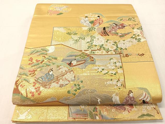■■■　サイズ　■■■ 長さ 436cm 幅 31cm程 ■■■　商品詳細　■■■ 【正絹】 状態は締めてはおりますが 特に目立ったシミ汚れなどもなく大変良い状態です。 大変上質な逸品になります。 お安く出品致しますので、是非この機会にいか...