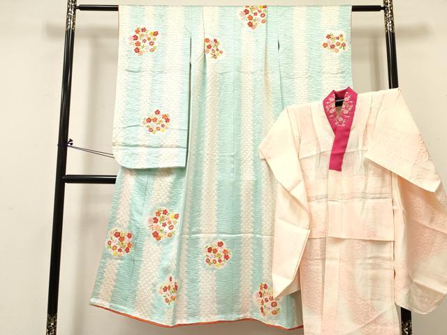 ■■■　サイズ　■■■ 【祝着】 身丈 135.5cm（肩から） 裄丈 51.5cm（肩上げ　4.5cm） 袖丈 74cm　縫込み 2cm 袖幅 32.5cm 前幅 21cm 後幅 26.5cm 着物縫いこみ 内揚げ 8.5cm （腰上げ　...