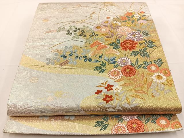■■■　サイズ　■■■ 長さ 424cm 幅 30.5cm程 ■■■　商品詳細　■■■ 【正絹】 詳細に関しましては、画像をご確認ください。 大変上質な逸品になります。 お安く出品致しますので、是非この機会にいかがでしょうか？ ※汚れ等に関...