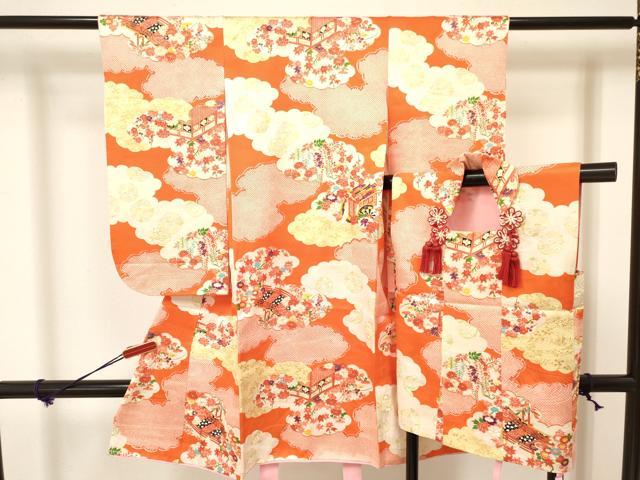 ■■■　サイズ　■■■ 【祝着】 身丈 96cm（肩から） 裄丈 41.5cm（肩上げ　0cm） 袖丈 58cm　縫込み 1.5cm 袖幅 24.5cm 前幅 15.5cm 後幅 16.5cm 着物縫いこみ 内揚げ 0cm （腰上げ　0cm...