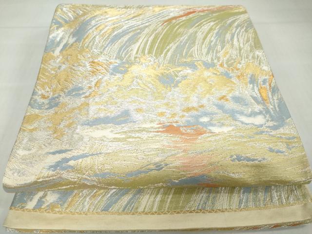 ■■■　サイズ　■■■ 長さ 428cm 幅 30.5cm程 ■■■　商品詳細　■■■ 【正絹・芯なし】 詳細に関しましては、画像をご確認ください。 着用時には見えない部分になるかと思いますので　 あまり気にならずお召になれるかと思います。...