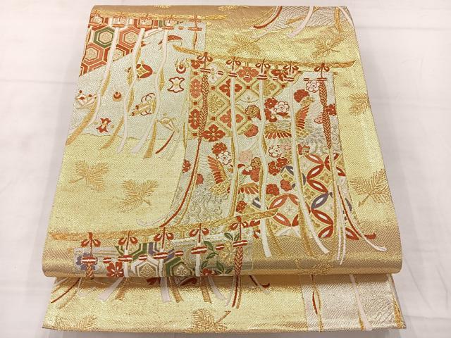 ■■■　サイズ　■■■ 長さ 428cm 幅 30cm程 ■■■　商品詳細　■■■ 【正絹・芯なし】 詳細に関しましては、画像をご確認ください。 大変上質な逸品になります。 お安く出品致しますので、是非この機会にいかがでしょうか？ ※汚れ等...