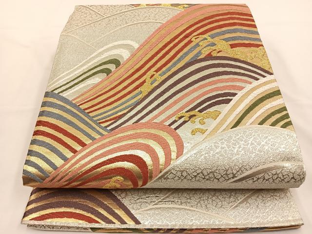 ■■■　サイズ　■■■ 長さ 440cm 幅 31cm程 ■■■　商品詳細　■■■ 【正絹】 詳細に関しましては、画像をご確認ください。 大変上質な逸品になります。 お安く出品致しますので、是非この機会にいかがでしょうか？ ※汚れ等に関しま...