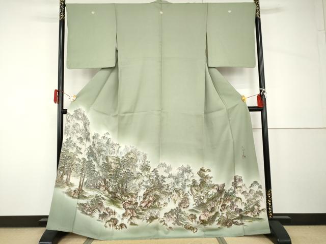■■■　サイズ　■■■ 身丈 164.5cm（肩から） 裄丈 68cm 袖丈 50cm　縫込み 5cm 袖幅 34.5cm 前幅 25.5cm 後幅 30.5cm 着物縫いこみ 内揚げ 0cm 裄 お袖側 約1.5cm　身頃側 約2cm ■...