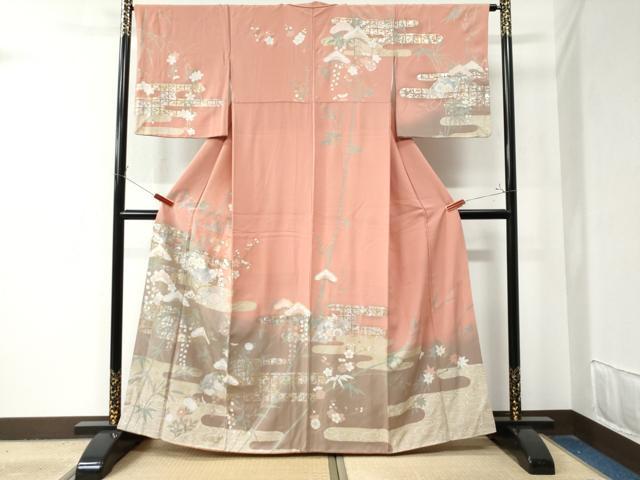 ■■■　サイズ　■■■ 身丈 162.5cm（肩から） 裄丈 66.5cm 袖丈 50.5cm　縫込み 10cm 袖幅 35cm 前幅 23cm 後幅 29cm 着物縫いこみ 内揚げ 8cm 裄 お袖側 約2cm　身頃側 約3cm ■■■　...