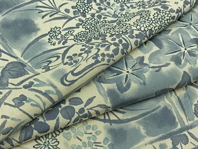 ■■■　サイズ　■■■ 身丈 163cm（肩から） 裄丈 69cm 袖丈 48.5cm　縫込み 2cm 袖幅 34cm 前幅 23.5cm 後幅 30cm 着物縫いこみ 内揚げ 0cm 裄 お袖側 約0cm　身頃側 約0cm ■■■　商品詳...