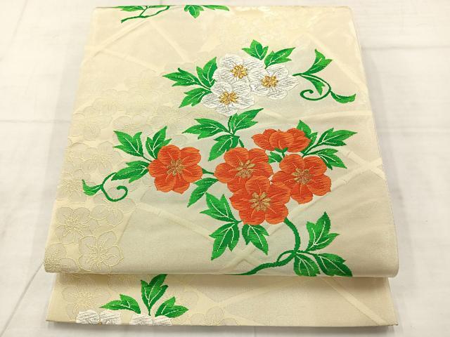 ■■■　サイズ　■■■ 長さ 424cm 幅 30.5cm程 ■■■　商品詳細　■■■ 【正絹・芯なし】 詳細に関しましては、画像をご確認ください。 大変上質な逸品になります。 お安く出品致しますので、是非この機会にいかがでしょうか？ ※汚...