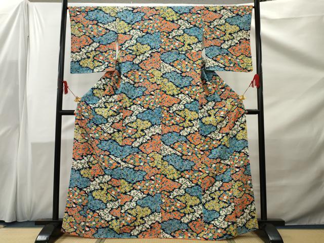 ■■■　サイズ　■■■ 身丈 166.5cm（肩から） 裄丈 67cm 袖丈 51cm　縫込み 6cm 袖幅 34cm 前幅 23cm 後幅 28.5cm 着物縫いこみ 内揚げ 1.5cm 裄 お袖側 約1cm　身頃側 約3.5cm ■■■...