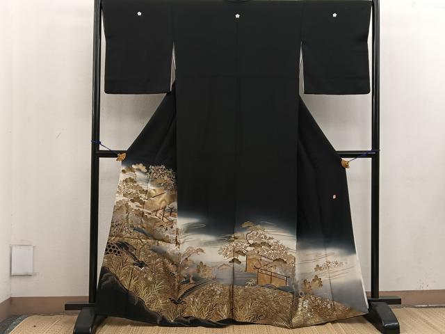 ■■■　サイズ　■■■ 身丈 163cm（肩から） 裄丈 67cm 袖丈 47.5cm　縫込み 6.5cm 袖幅 33.5cm 前幅 25cm 後幅 30.5cm 着物縫いこみ 内揚げ 11cm 裄 お袖側 約2.5cm　身頃側 約2.5c...
