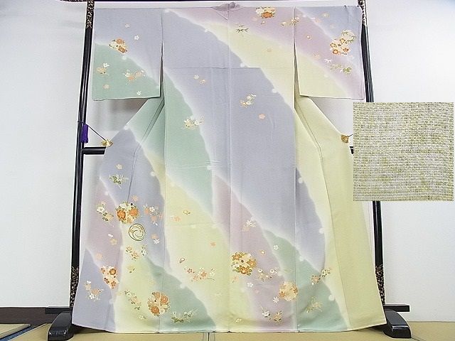 ■■■　サイズ　■■■ 身丈 167.5cm（肩から） 裄丈 69cm 袖丈 52.5cm　 縫込み 4cm 袖幅 35cm 前幅 25cm 後幅 31cm 着物縫いこみ 内揚げ 0cm 裄 お袖側 約 1.5cm　身頃側 約 0cm ■■...