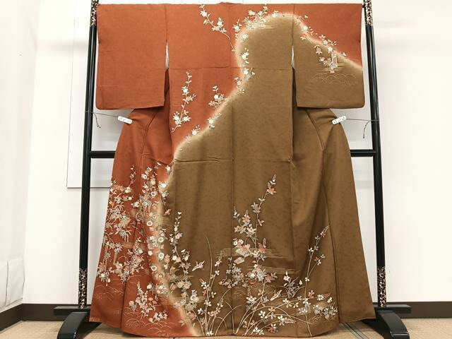 ■■■　サイズ　■■■ 身丈 166cm（肩から） 裄丈 66.5cm 袖丈 55.5cm　縫込み 3.5cm 袖幅 34.5cm 前幅 24cm 後幅 30cm 着物縫いこみ 内揚げ 3cm 裄 お袖側 約1cm　身頃側 約1.5cm ■...