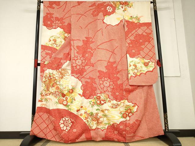 ■■■　サイズ　■■■ 身丈 162cm（肩から） 裄丈 65cm 袖丈 103cm　縫込み 6cm 袖幅 33cm 前幅 24cm 後幅 30cm 着物縫いこみ 内揚げ 8cm 裄 お袖側 約2cm　身頃側 約3cm ■■■　商品詳細　■...