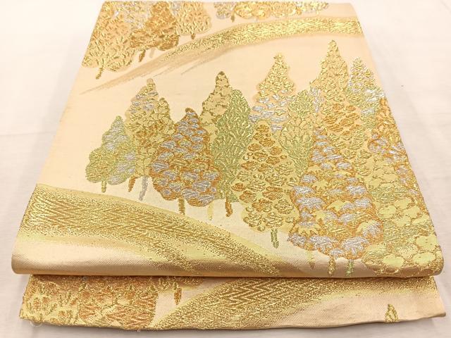 ■■■　サイズ　■■■ 長さ 404cm 幅 30.5cm程 ■■■　商品詳細　■■■ 【正絹・芯なし】 詳細に関しましては、画像をご確認ください。 大変上質な逸品になります。 お安く出品致しますので、是非この機会にいかがでしょうか？ ■■...