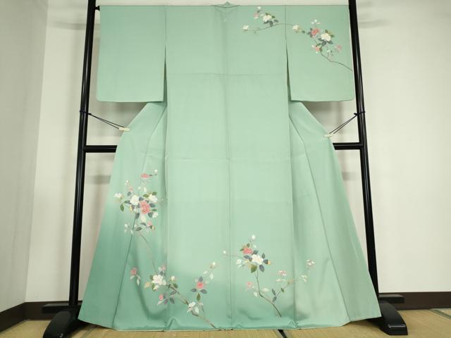 ■■■　サイズ　■■■ 身丈 165cm（肩から） 裄丈 67.5cm 袖丈 55cm　縫込み 2.5cm 袖幅 34cm 前幅 25cm 後幅 30cm 着物縫いこみ 内揚げ 3cm 裄 お袖側 約1cm　身頃側 約1cm ■■■　商品詳...