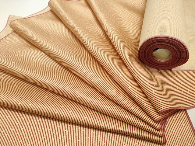 ■■■　サイズ　■■■ 長さ　　着尺分あり 幅　　　約36.5cm ■■■　商品詳細　■■■ 【正絹・未使用】 状態は接写画像のように裏面所々に薄い汚れがございます。 その他表地などに特に目立ったシミ汚れなどもなく大変良い状態です。 大変上...